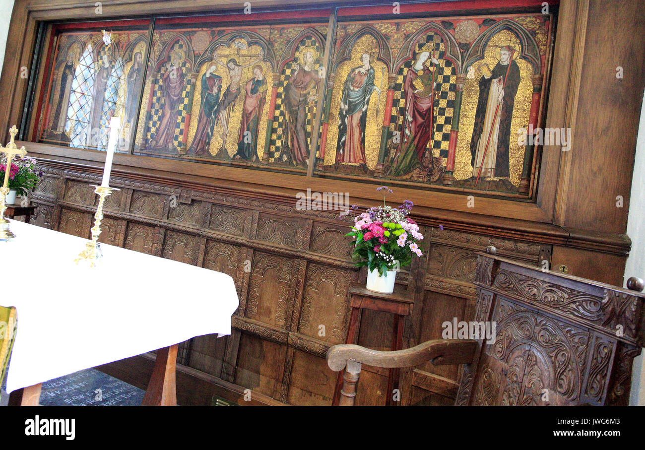 Medieval Retable painting, church of Saint Mary, Thornham Parva ...