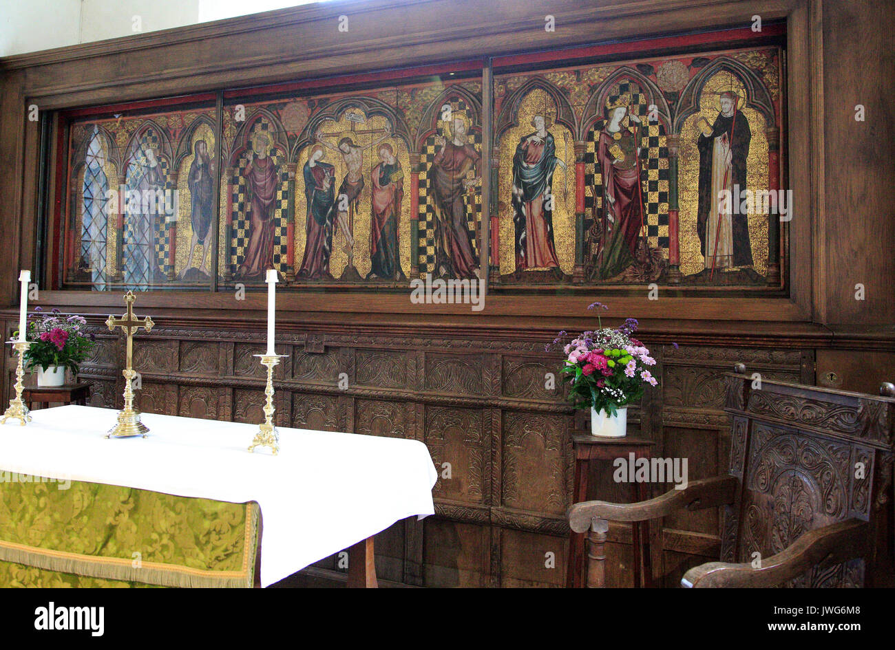 Medieval Retable painting, church of Saint Mary, Thornham Parva ...