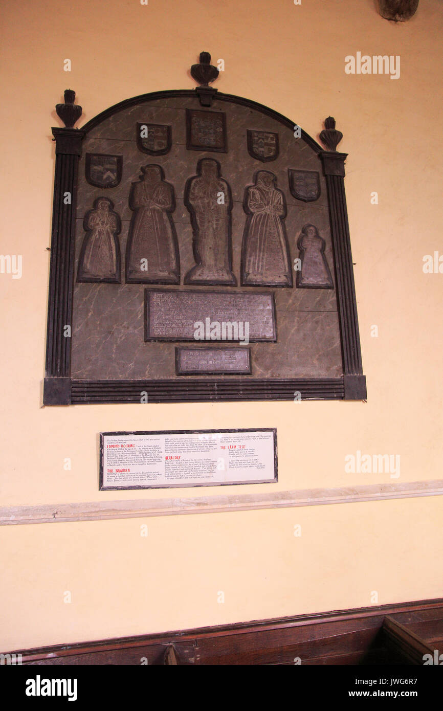 Bocking family brass memorials, Church of All Saints, Ashbocking ...