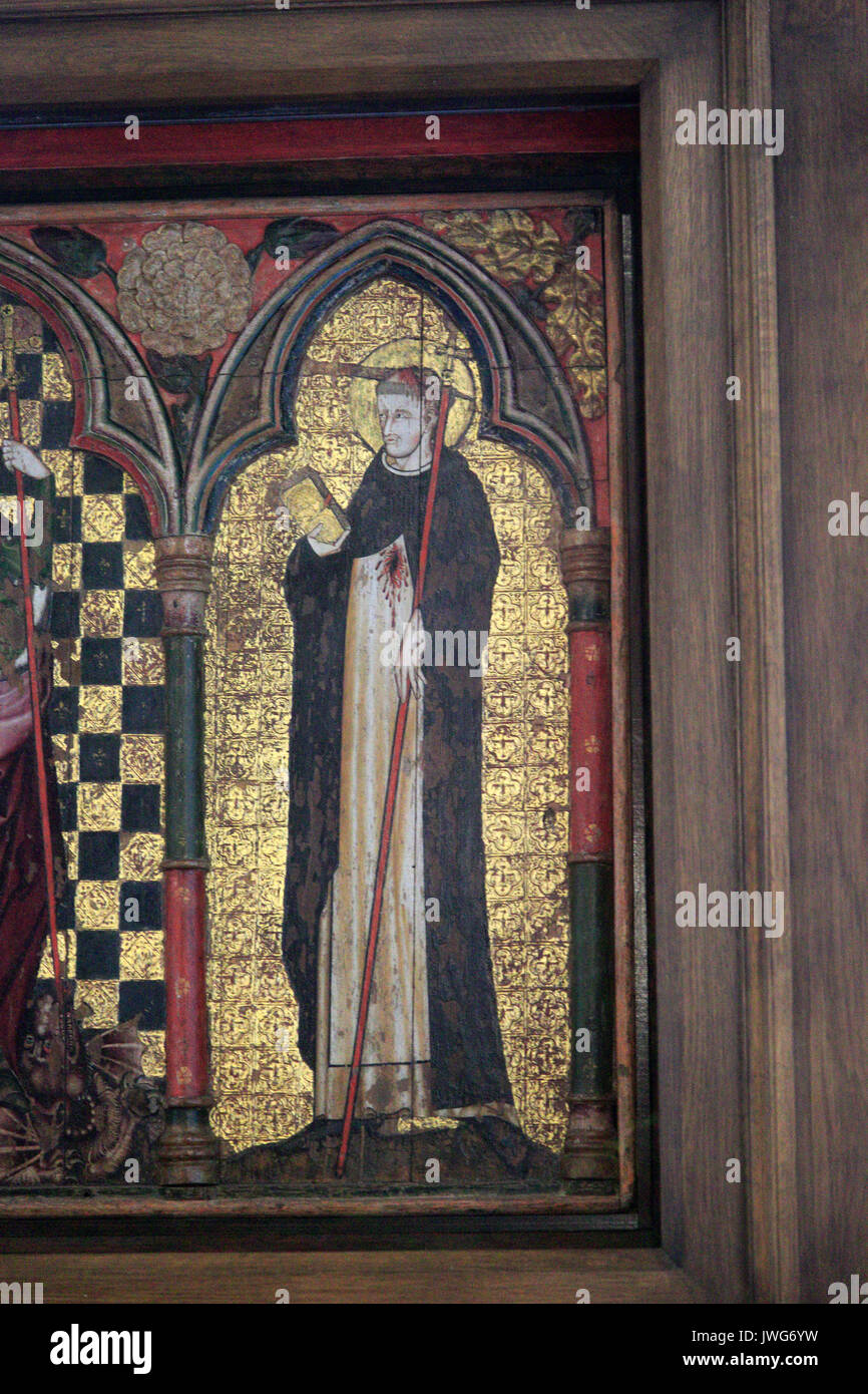Saint Peter Martyr, Medieval Retable painting, church of Saint Mary ...