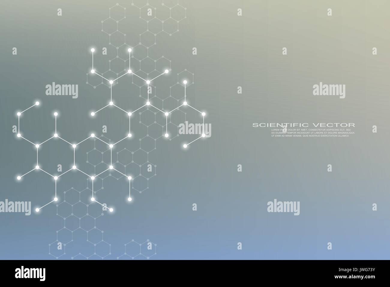 Hexagonal Structure Molecule Dna Of Neurons System Genetic And