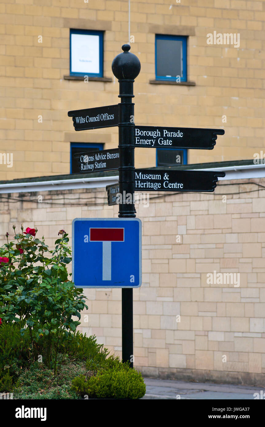 Chippenham Local Information Directions Sign To Wilts Council Offices ...