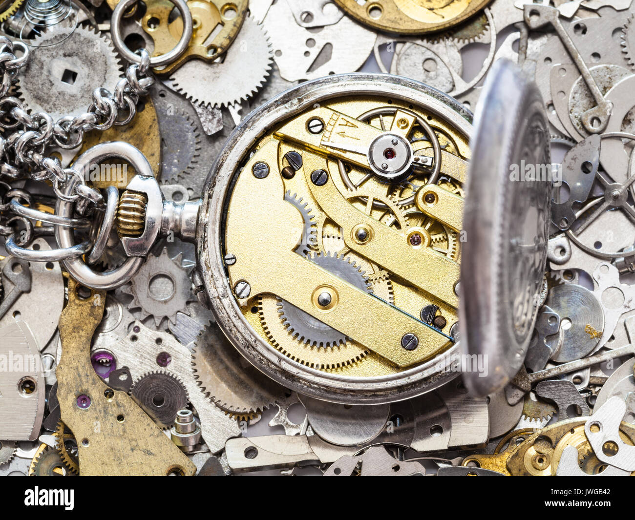 Clockwork clock parts hi-res stock photography and images - Alamy
