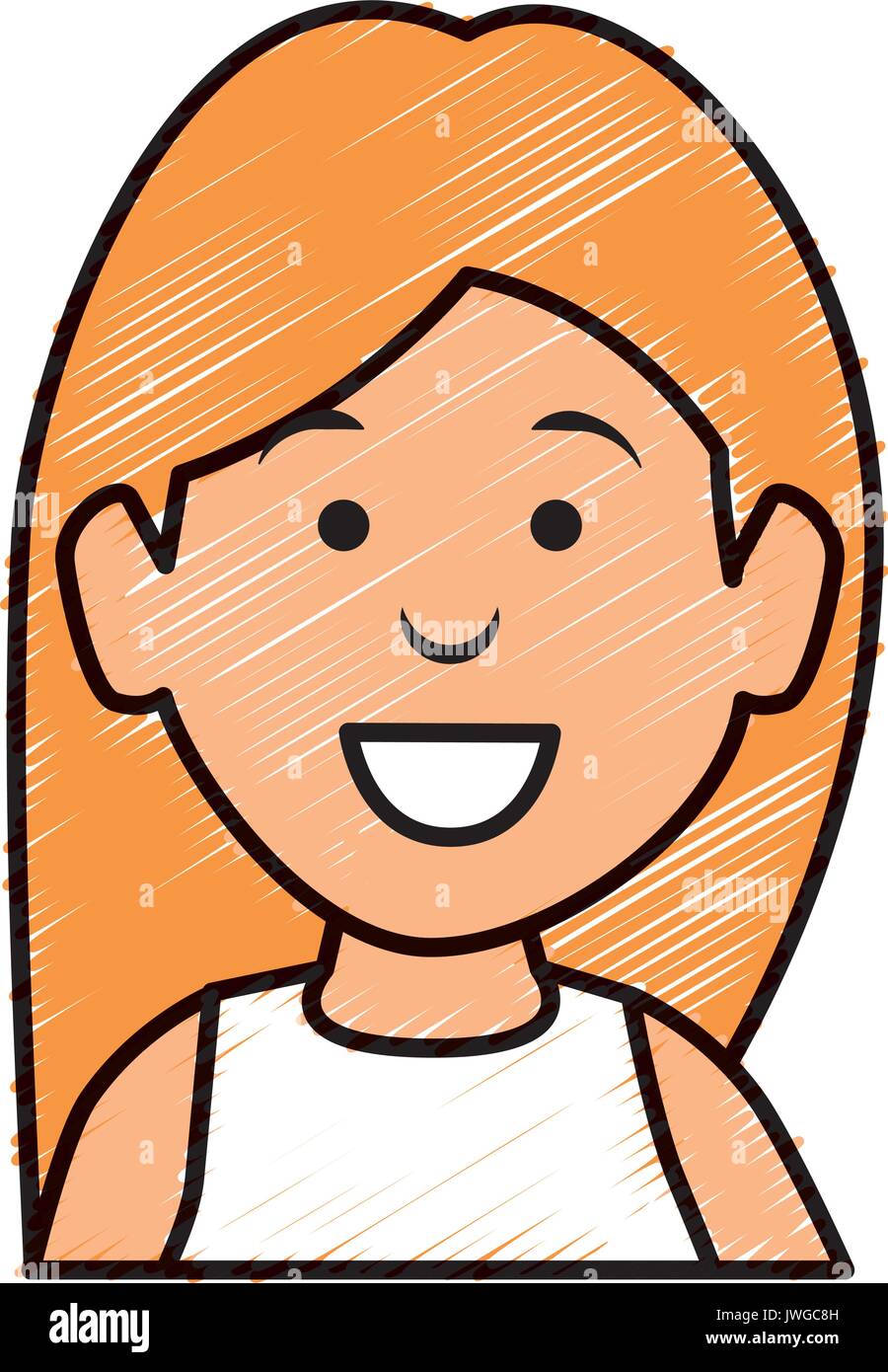 beautiful woman avatar character vector illustration design Stock ...