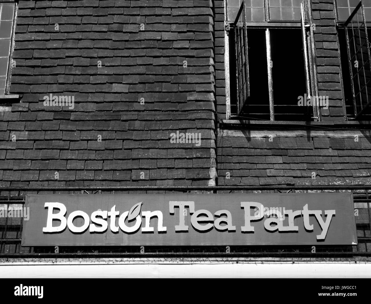 Boston Tea Party sign over premises, British family owned cafe group ...