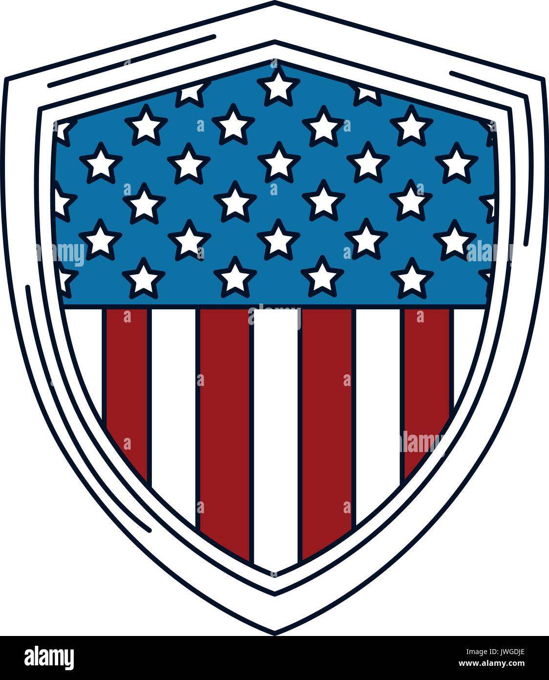 united states of america shield vector illustration design Stock Vector ...