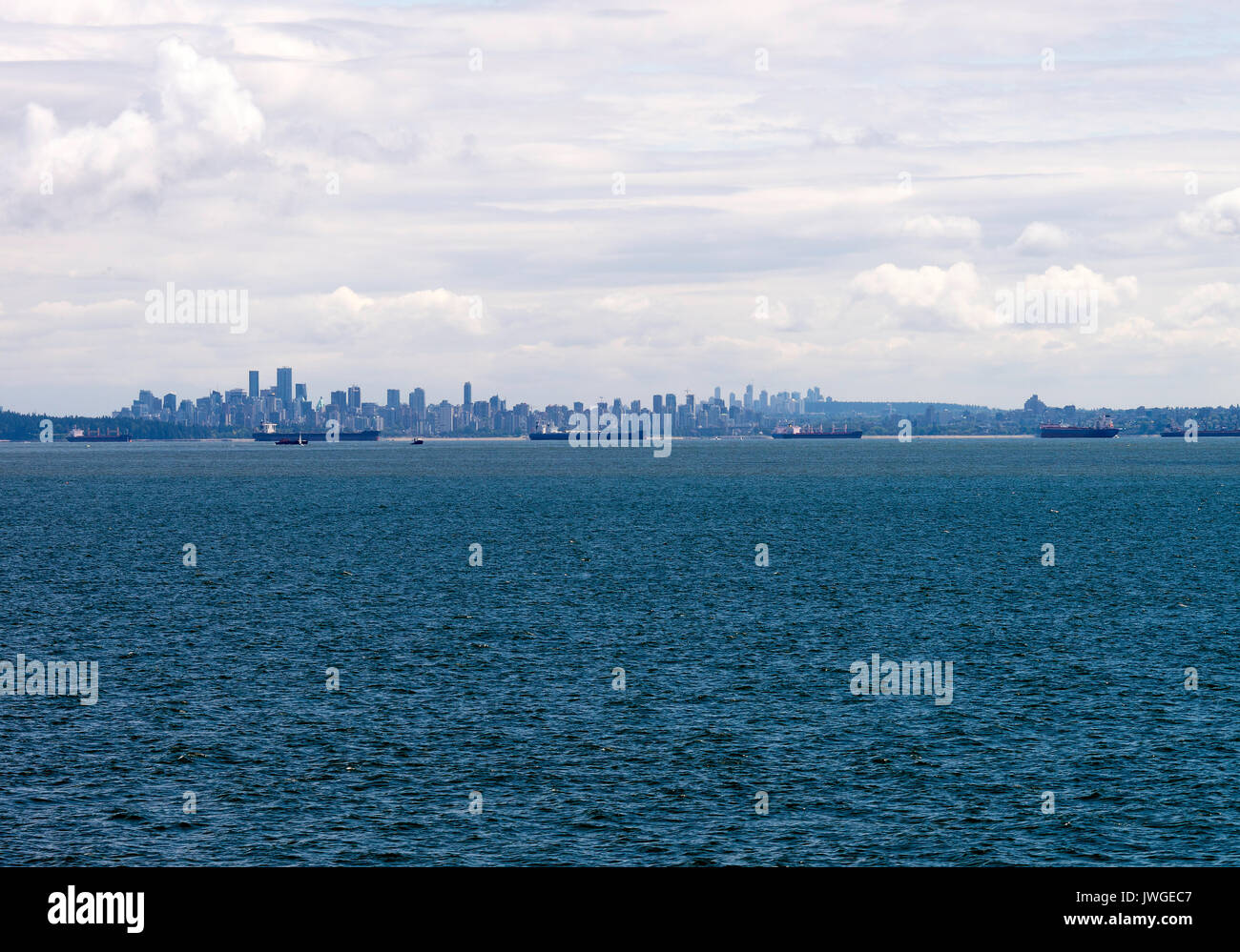 The Vancouver Skyline as Seen from a BC Ferries Car and Passenger Ferry ...