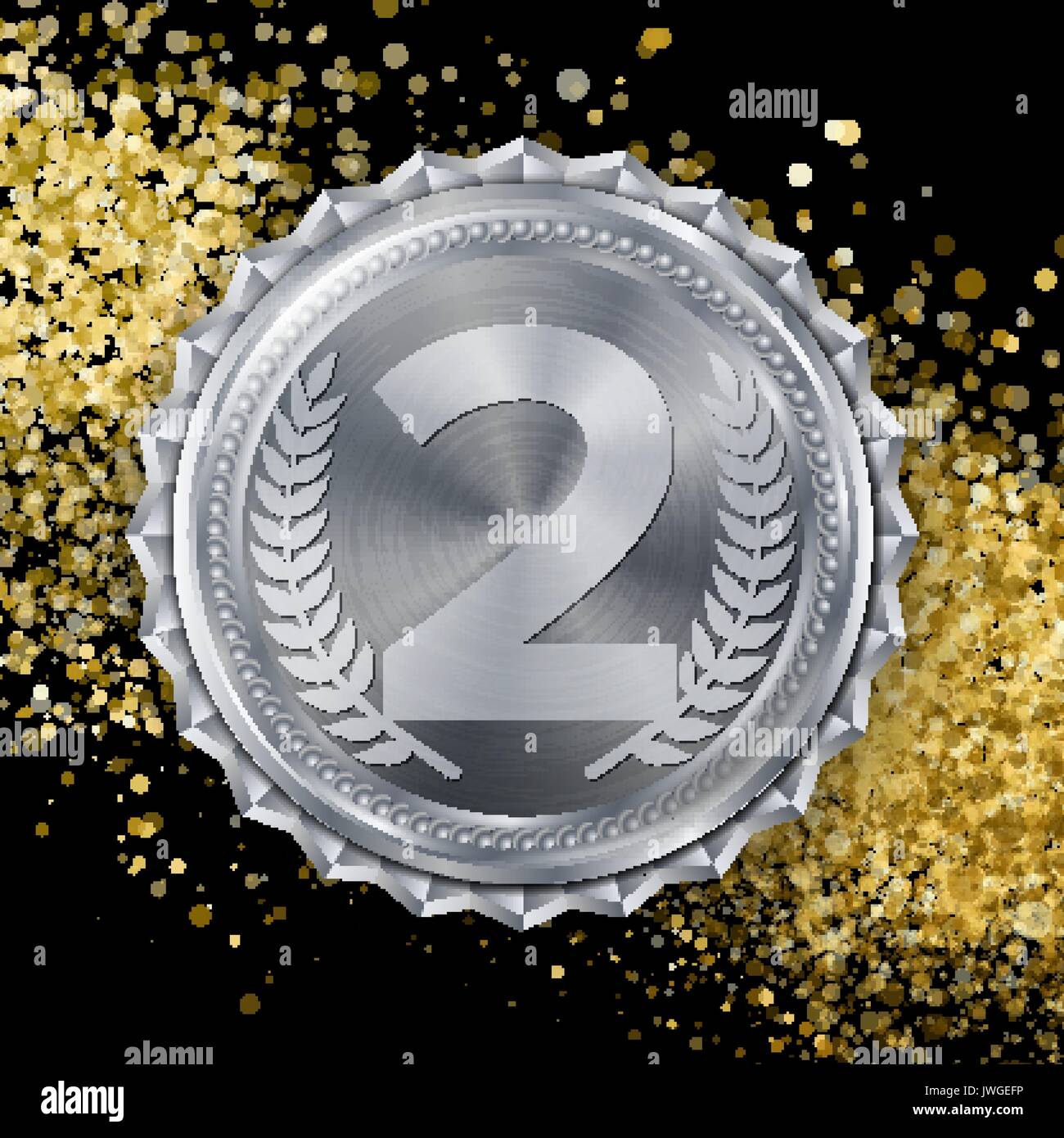 Silver Medal Vector. Best First Placement. Sport Game Silver Challenge ...