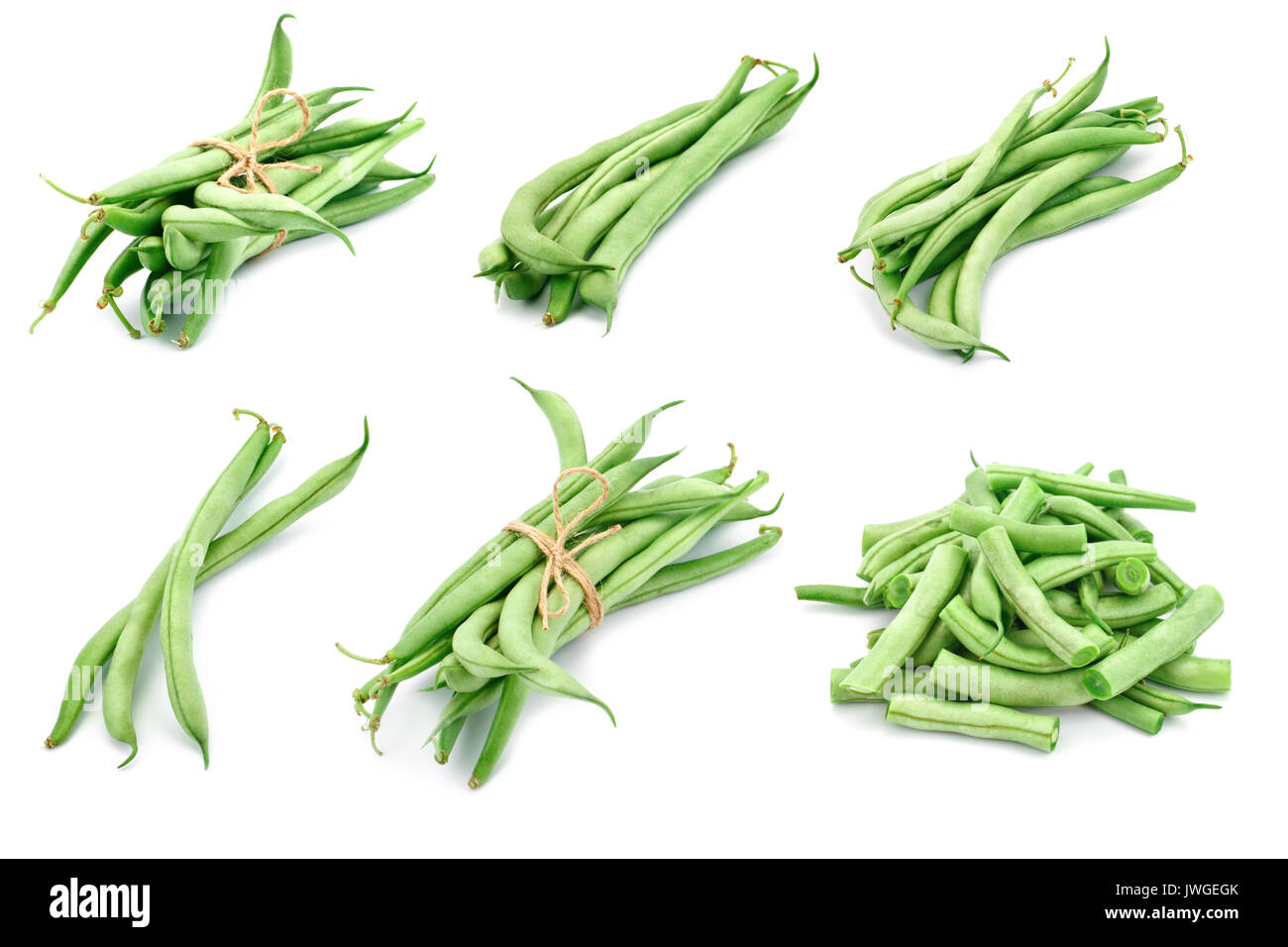 Set of different beans pods on a white background Stock Photo - Alamy
