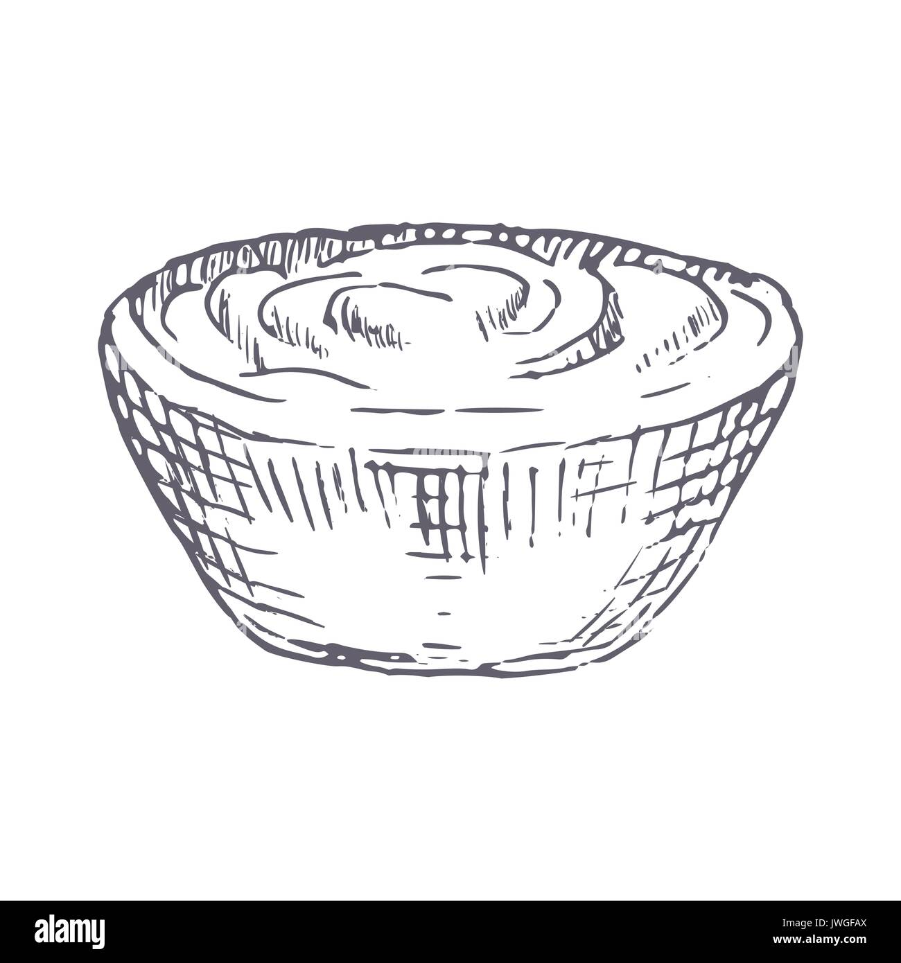 sour cream hand drawn vector illustration Stock Vector Image & Art - Alamy