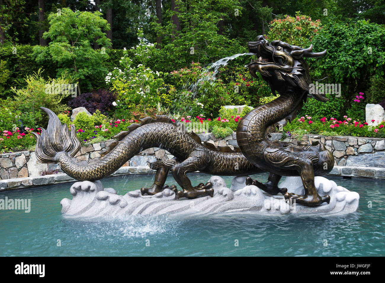 Dragon fountain hi-res stock photography and images - Alamy