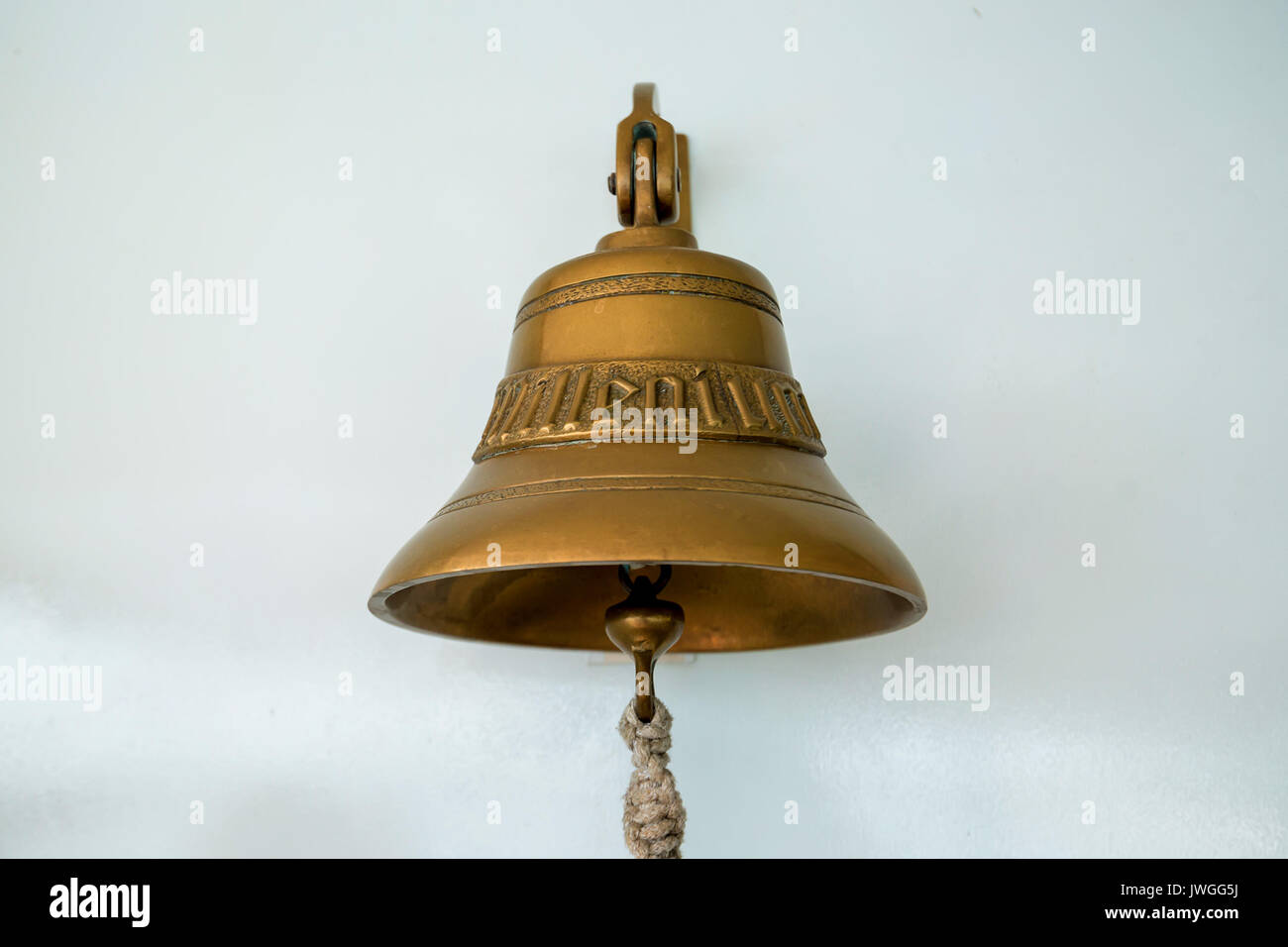Ship's bell close up Stock Photo - Alamy