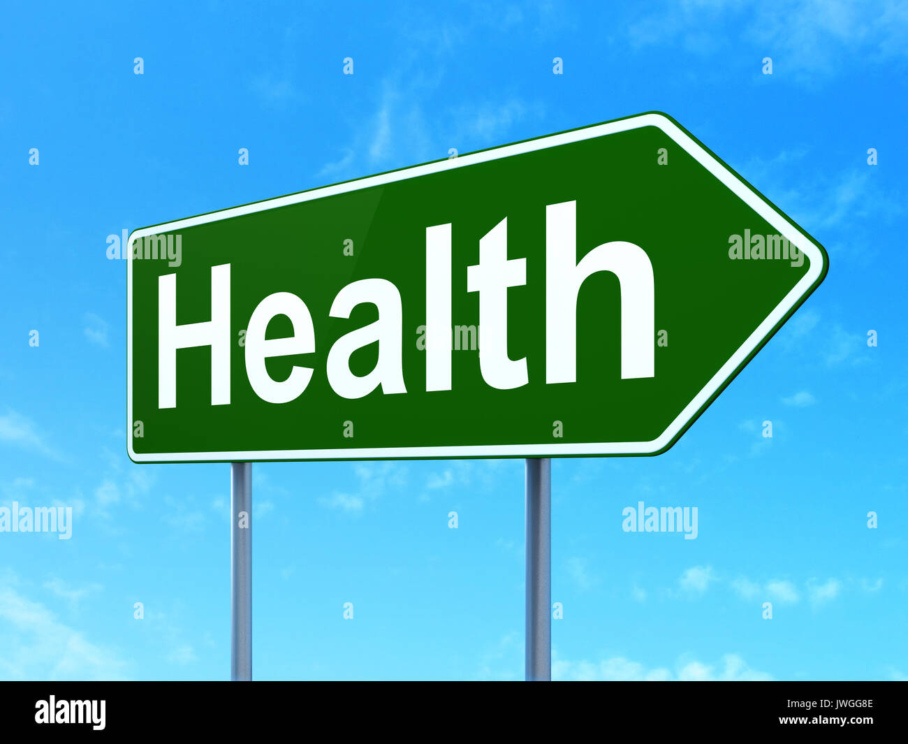 Health concept: Health on road sign background Stock Photo - Alamy