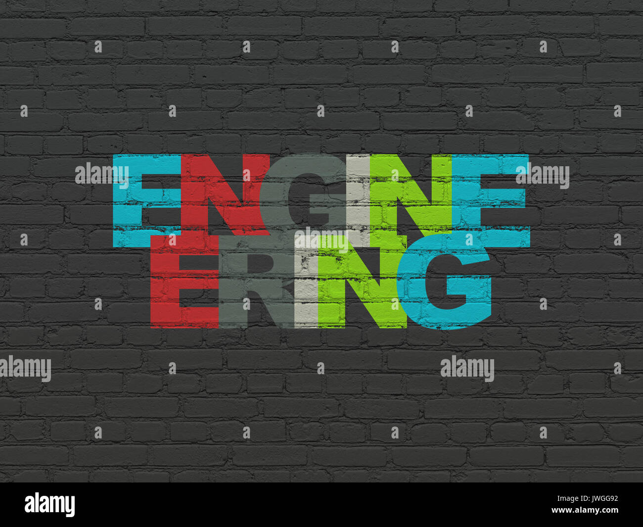Science concept: Engineering on wall background Stock Photo - Alamy