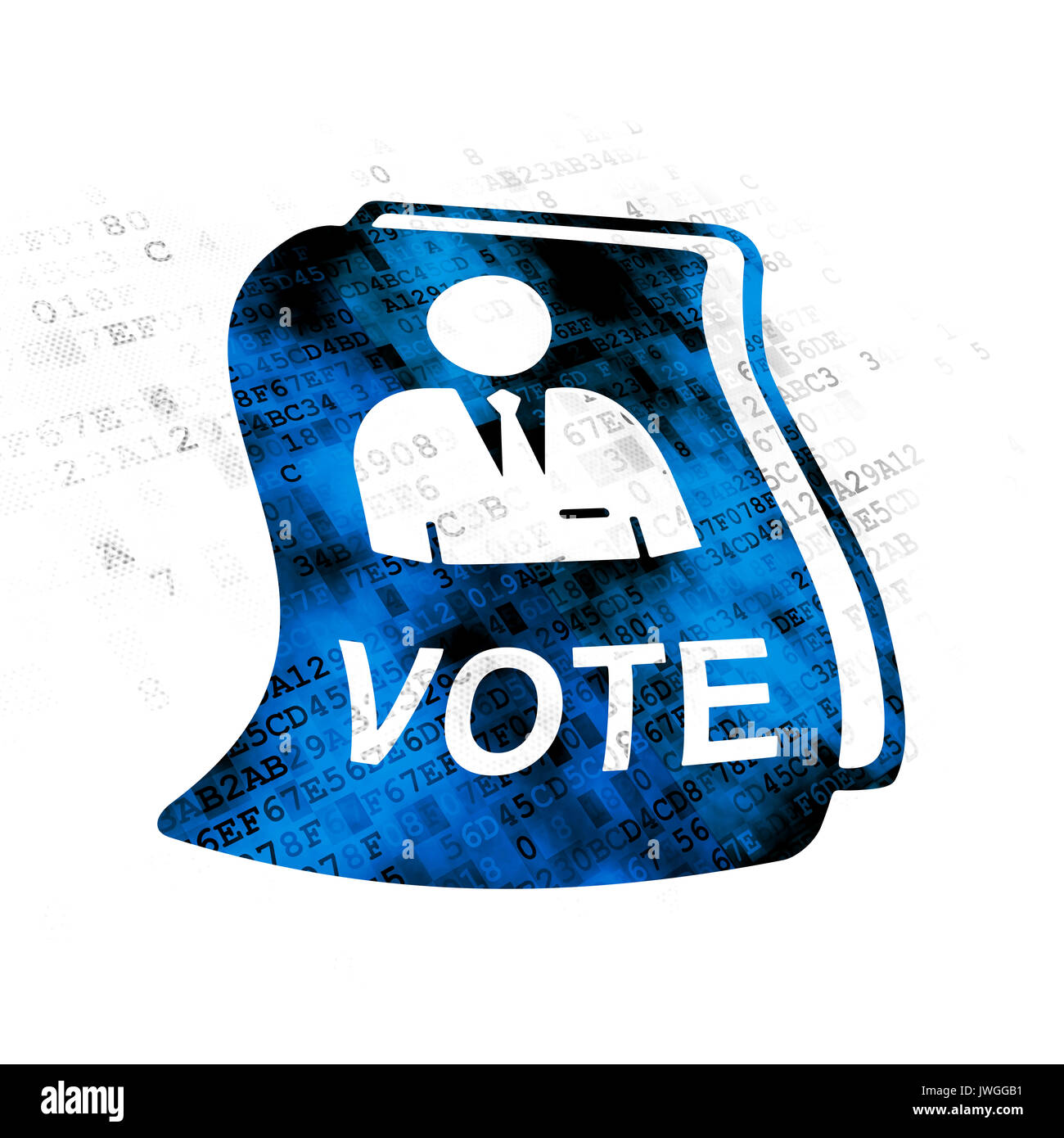 Politics concept: Ballot on Digital background Stock Photo - Alamy