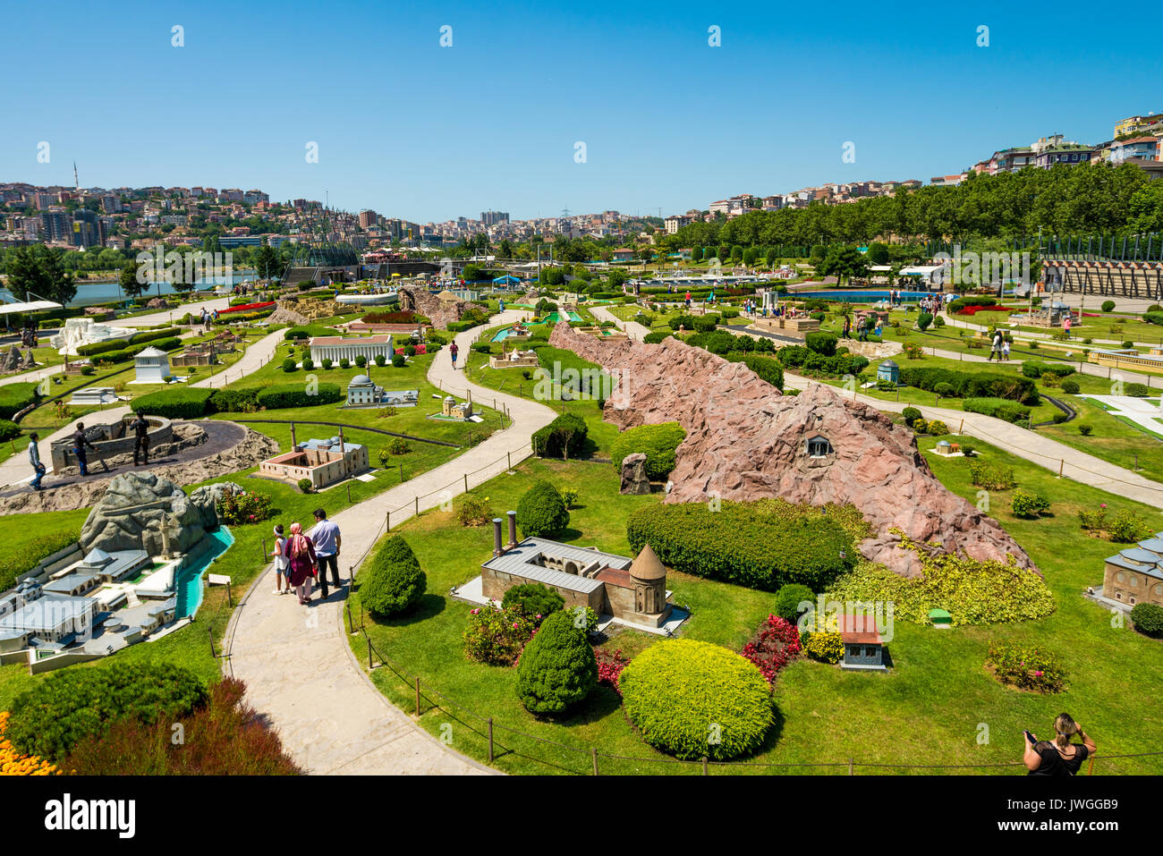 ISTANBUL, TURKEY - 12 JULY, 2017: Miniaturk is a miniature park in ...