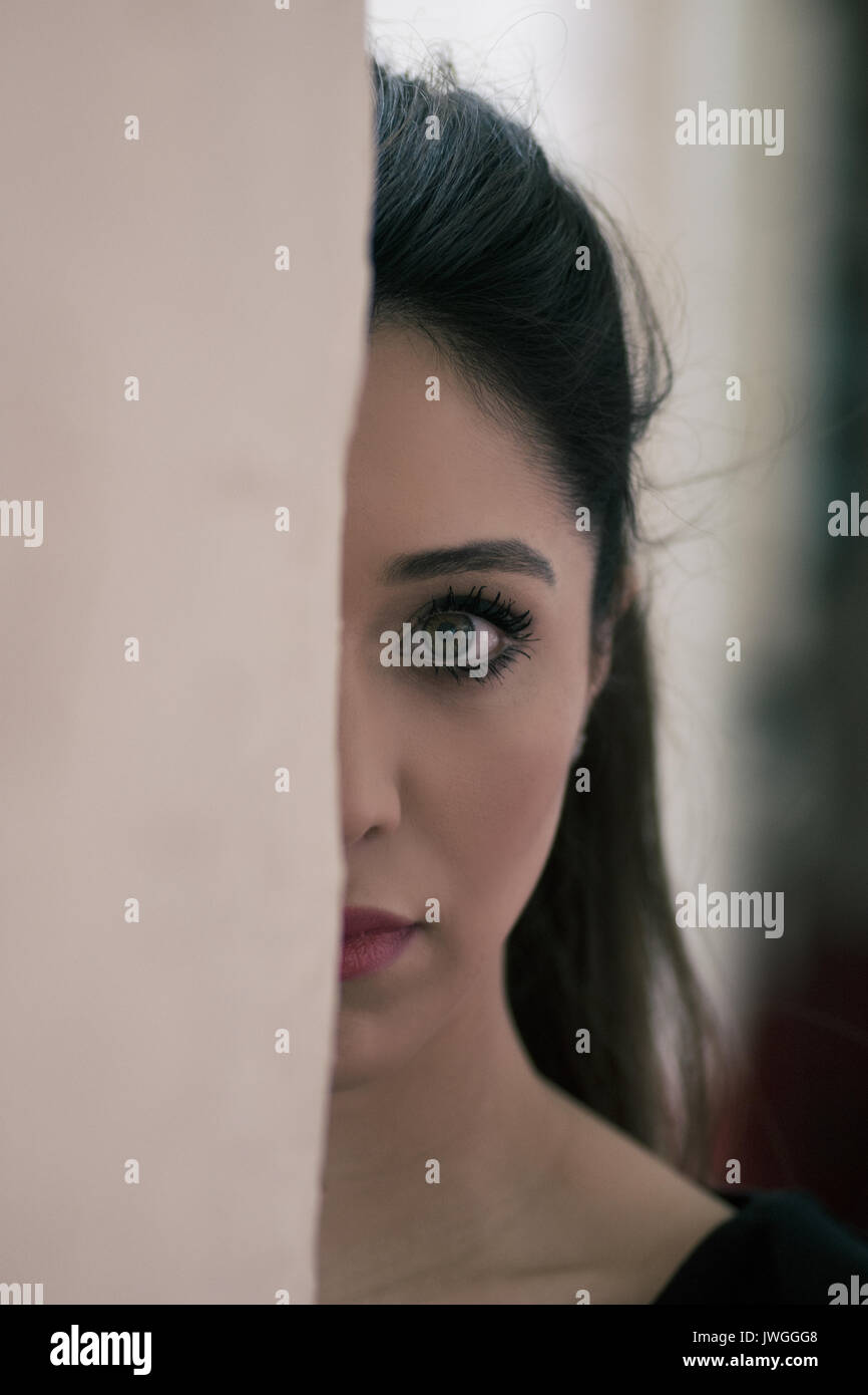 Indian woman fear scared hi-res stock photography and images - Alamy