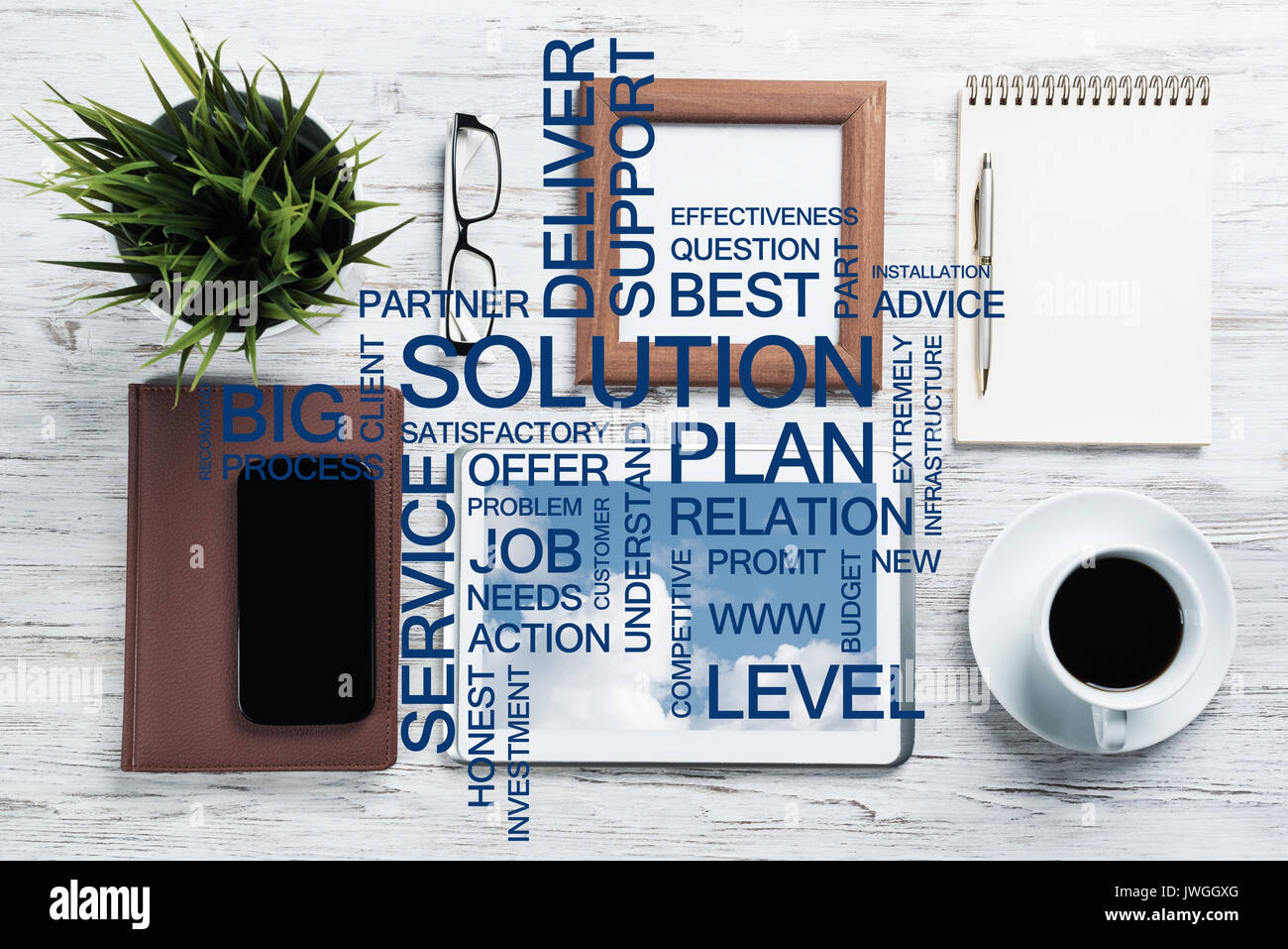 Modern workplace concept Stock Photo - Alamy