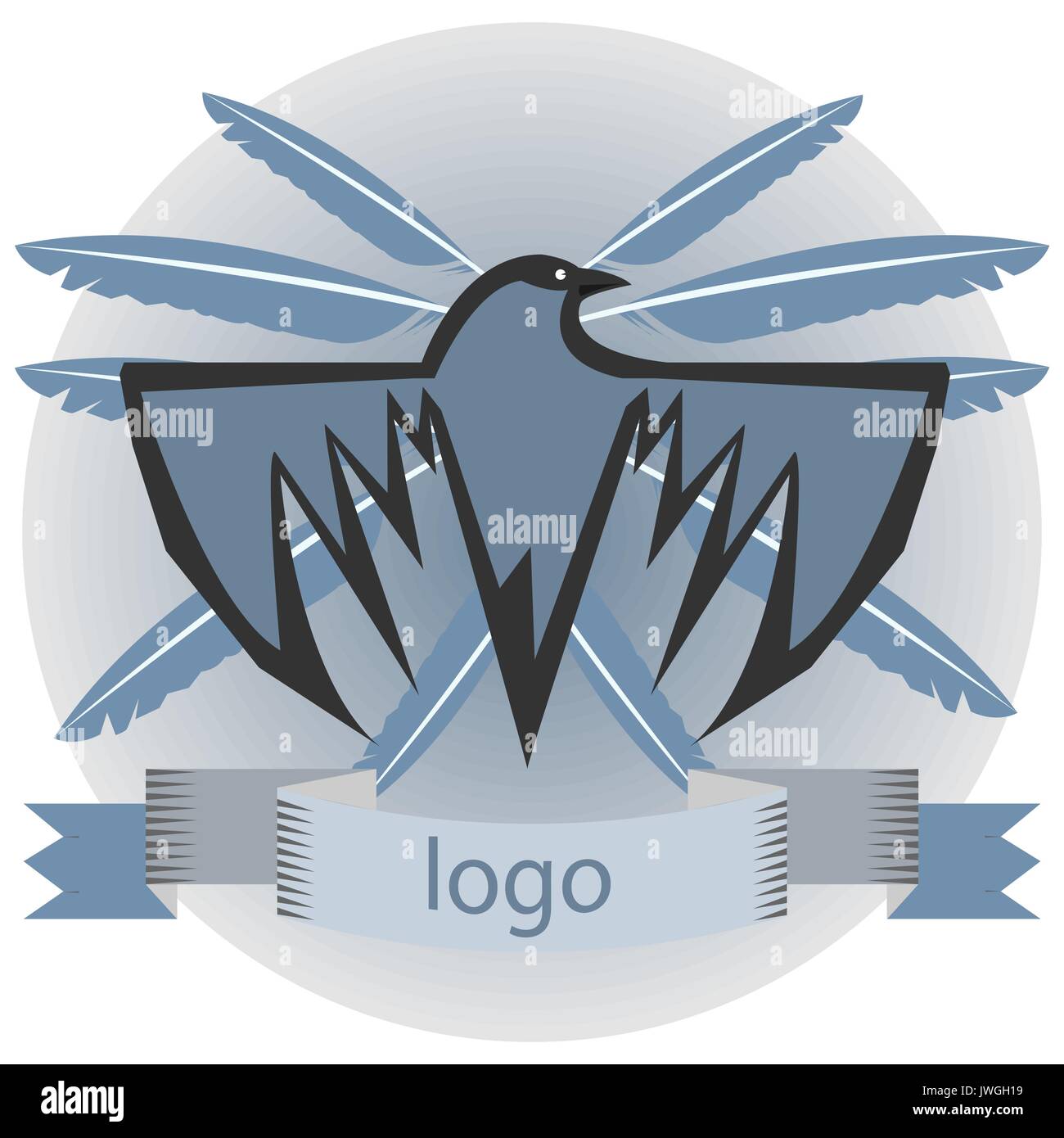 Raven logo hi-res stock photography and images - Alamy