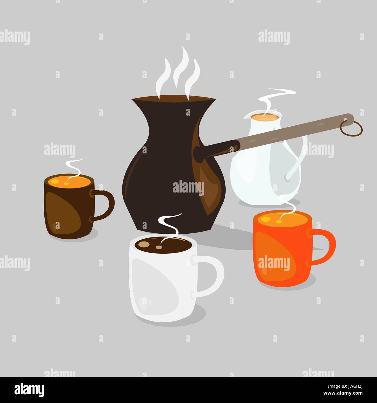 Three cups Stock Vector Images - Alamy