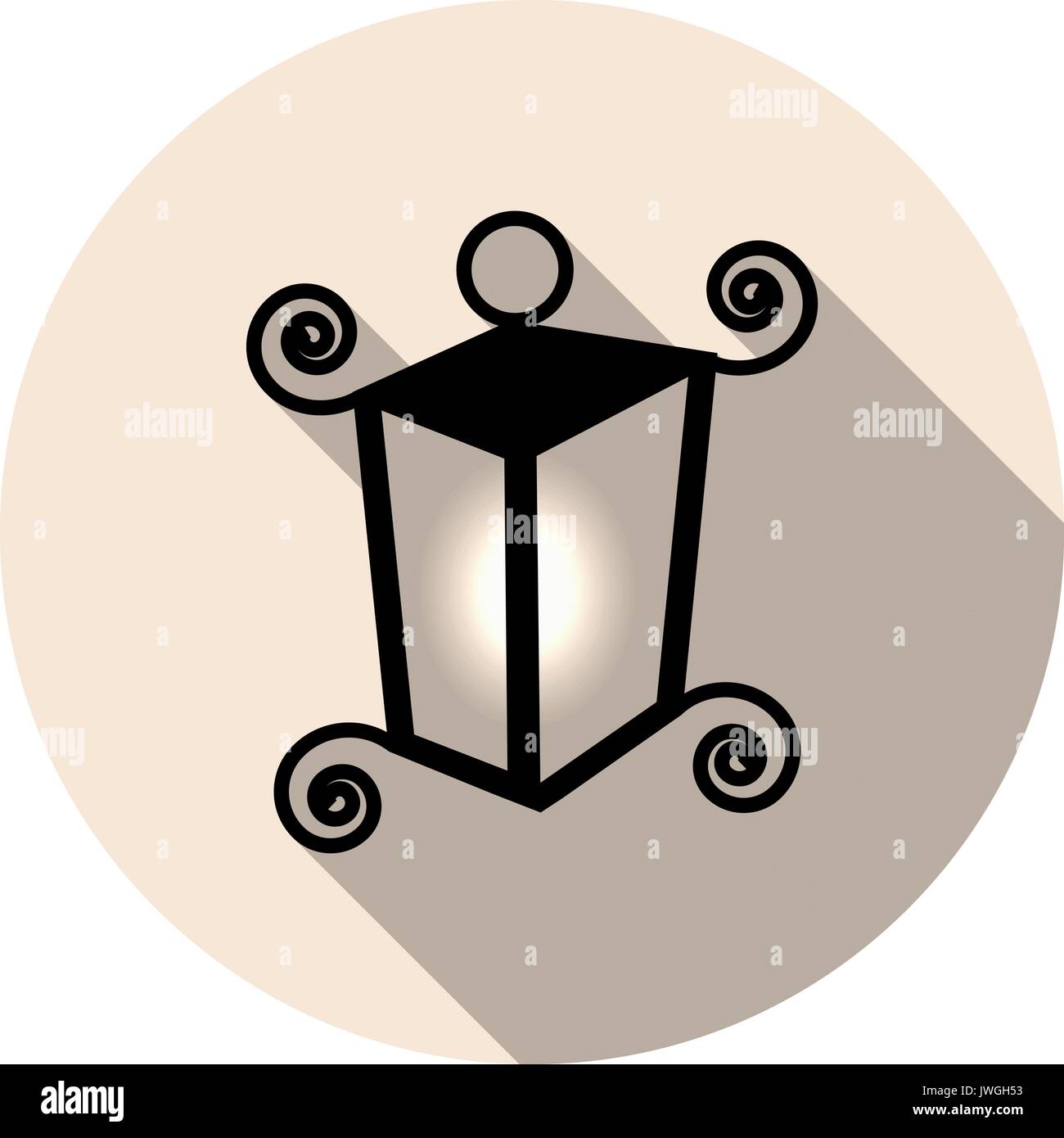 Street light icon circle Stock Vector Images - Alamy