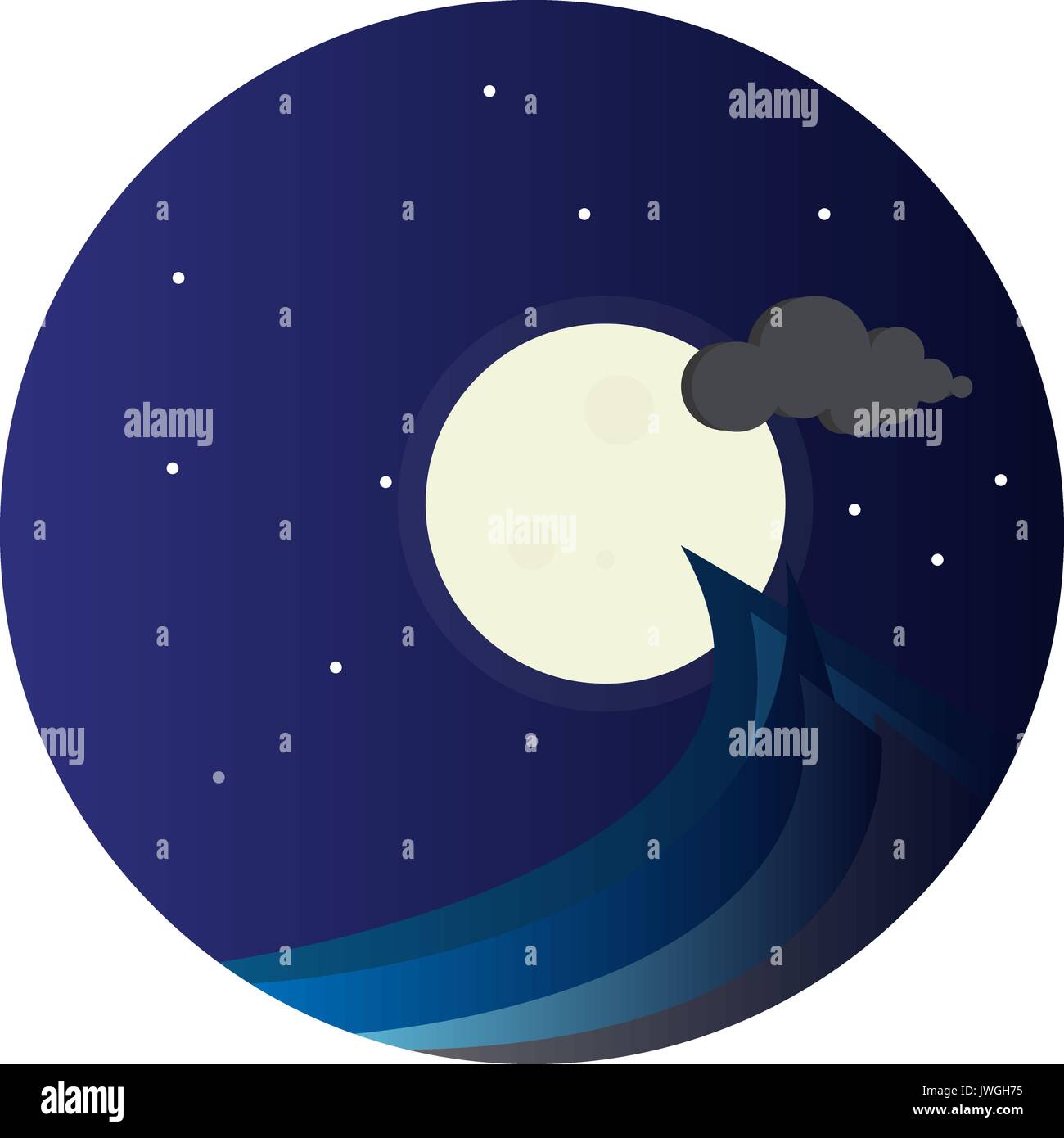 Storm in sea ocean Stock Vector Images - Alamy