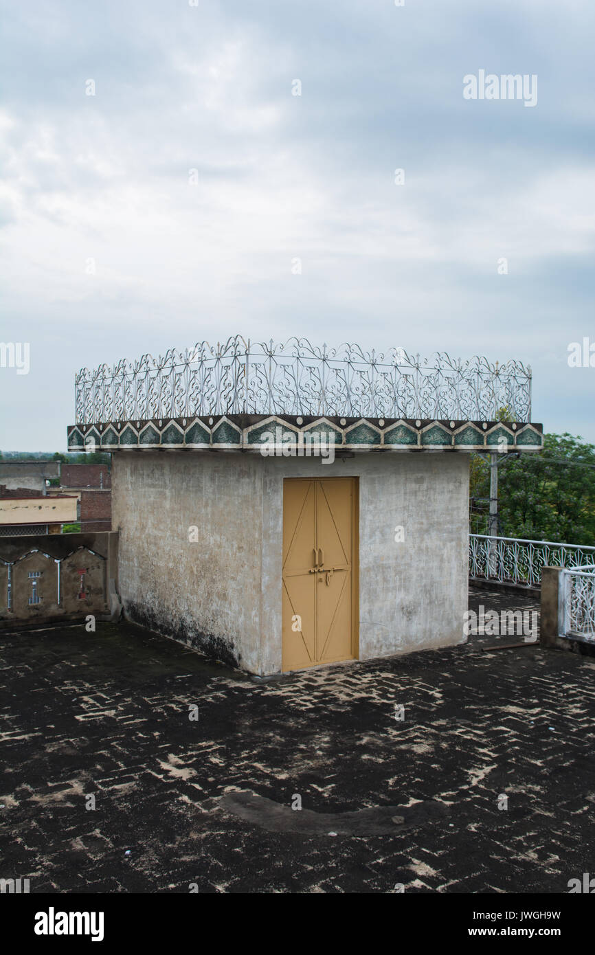 Rooftop exit door Kharian Pakistan Stock Photo - Alamy
