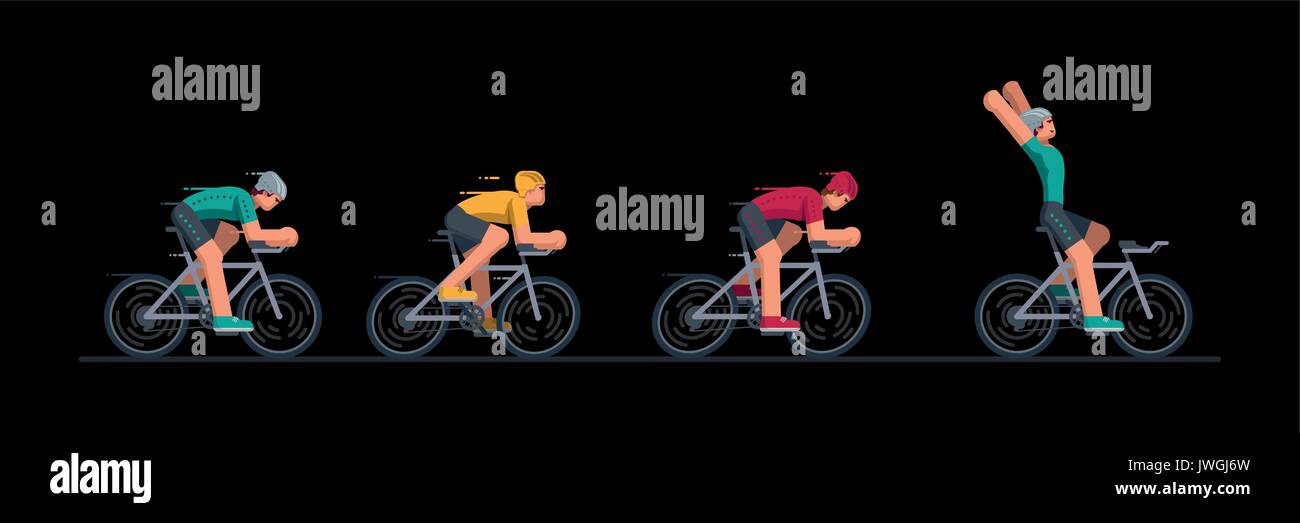 Cyclists background Stock Vector Images - Alamy