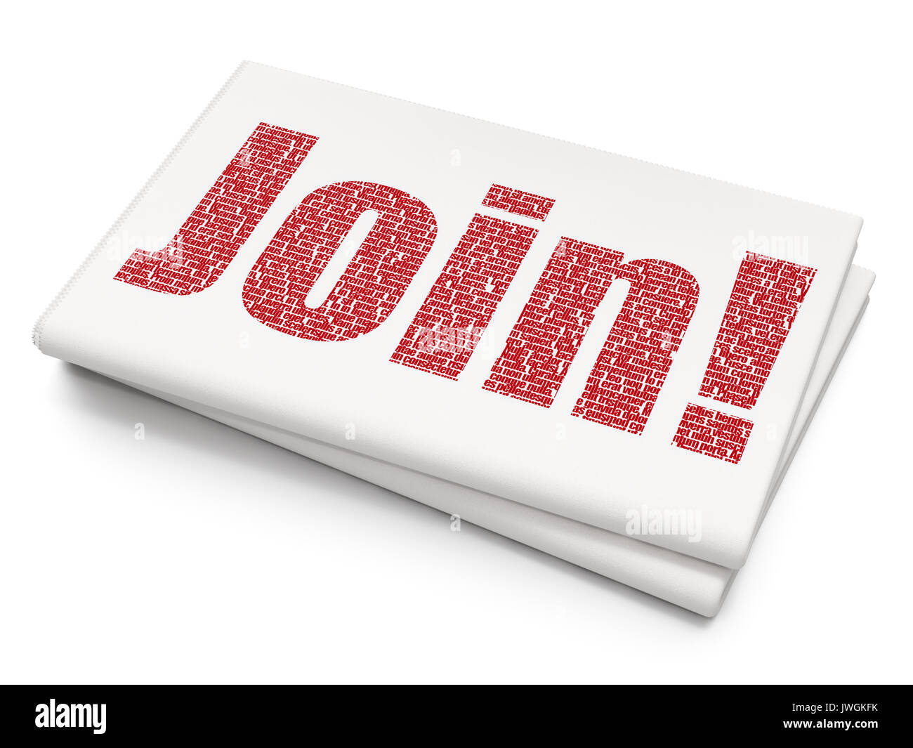 Finance concept: Join! on Blank Newspaper background Stock Photo - Alamy
