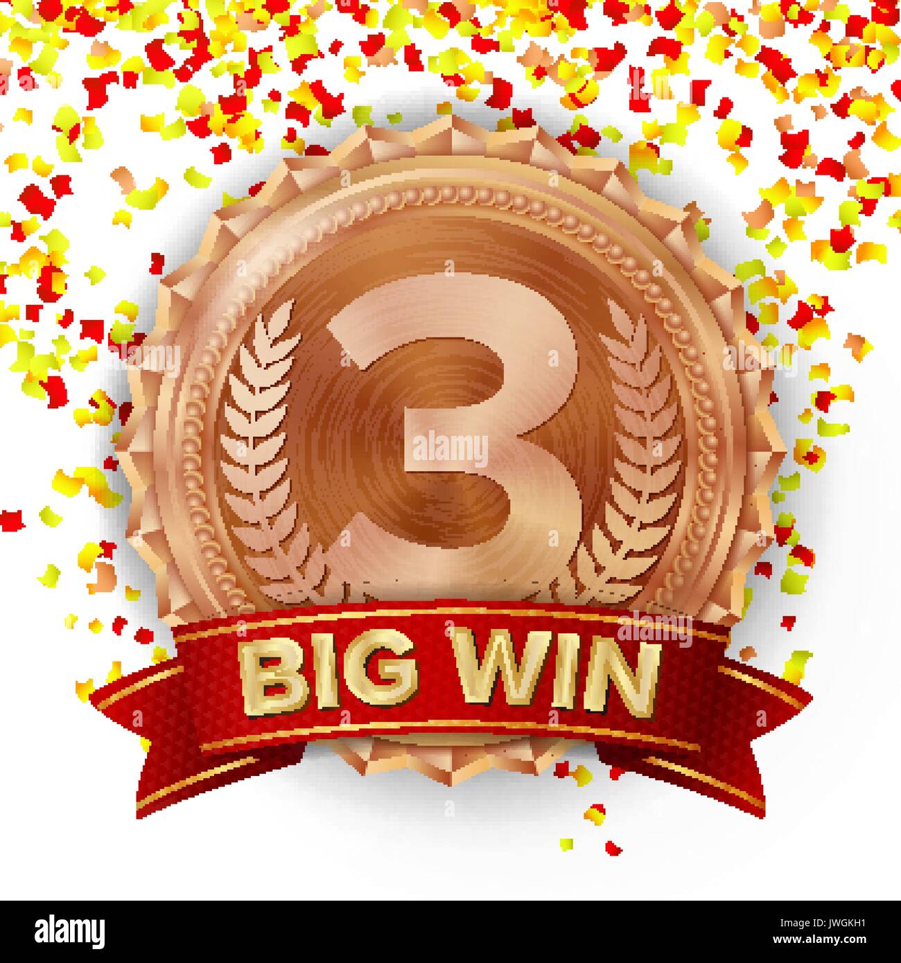 Bronze Medal Vector. Bronze, Copper 3rd Place. Competition Challenge ...