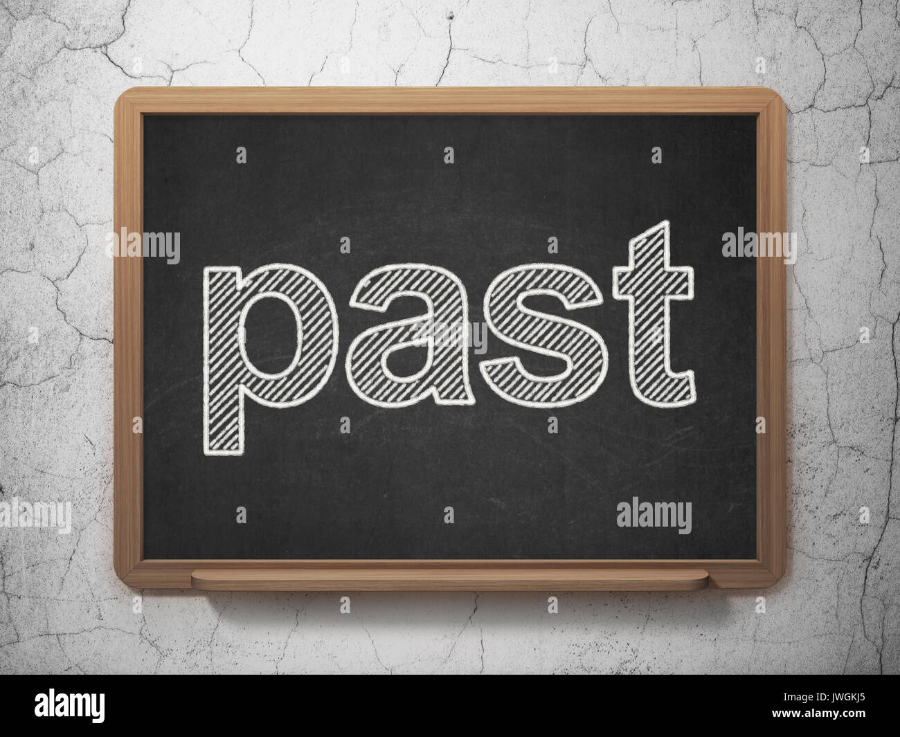 Timeline concept: Past on chalkboard background Stock Photo - Alamy