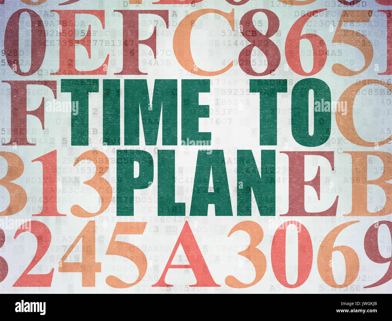 Timeline concept: Time to Plan on Digital Data Paper background Stock ...