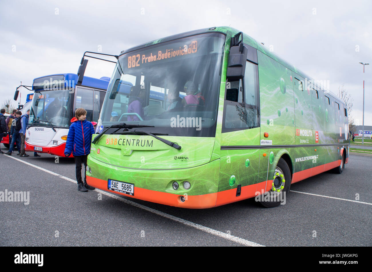 electrobus SOR, bus, 25th anniversary of ROPID Stock Photo - Alamy