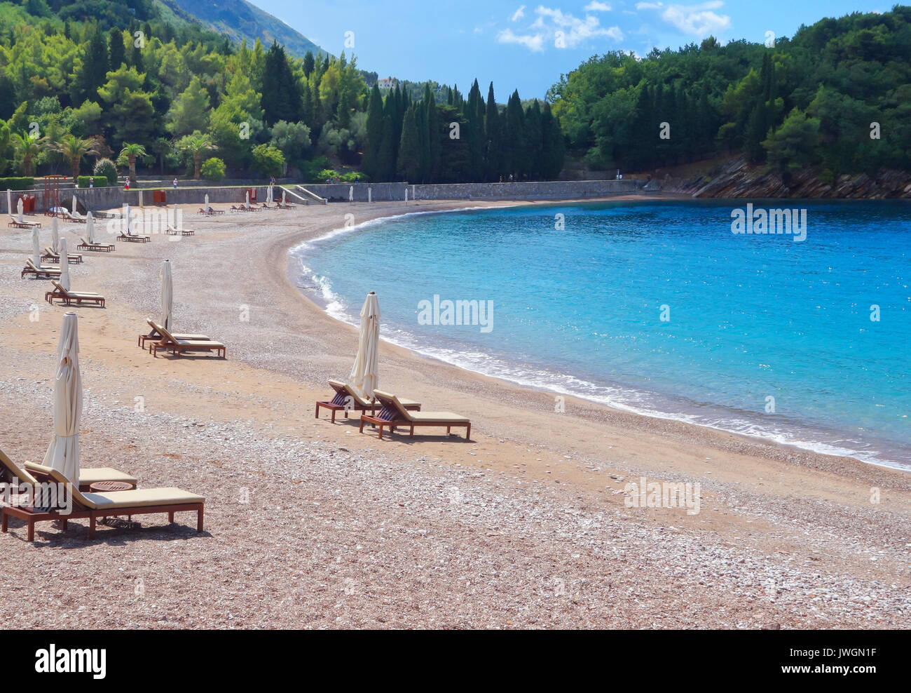 beach Milocer, Budva riviera, Montenegro Stock Photo - Alamy