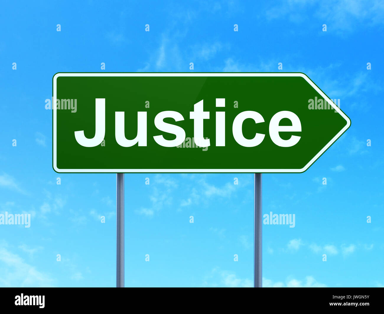 Law concept: Justice on road sign background Stock Photo - Alamy