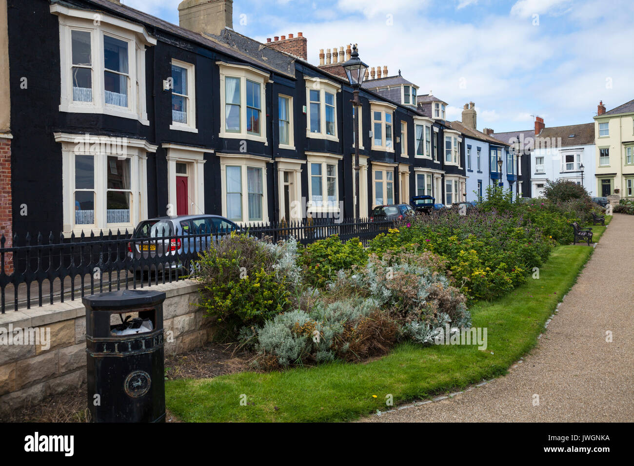 Row of Victorian terraced houses in Hartlepool,England,UK Stock Photo ...