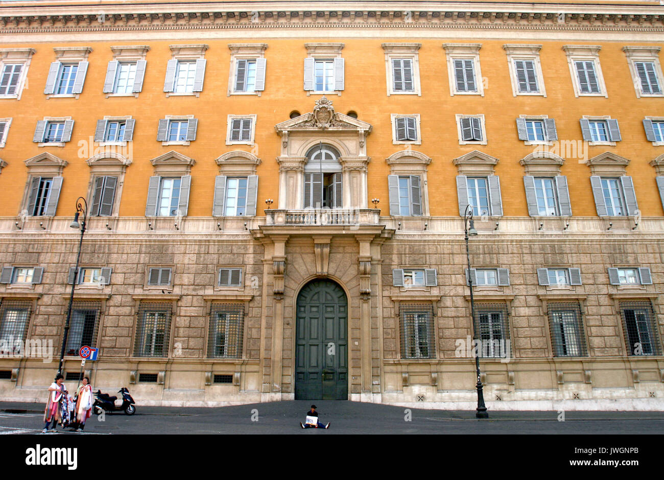 Exterior view of the Palace of the Holy Office in Rome, Italy. Where ...