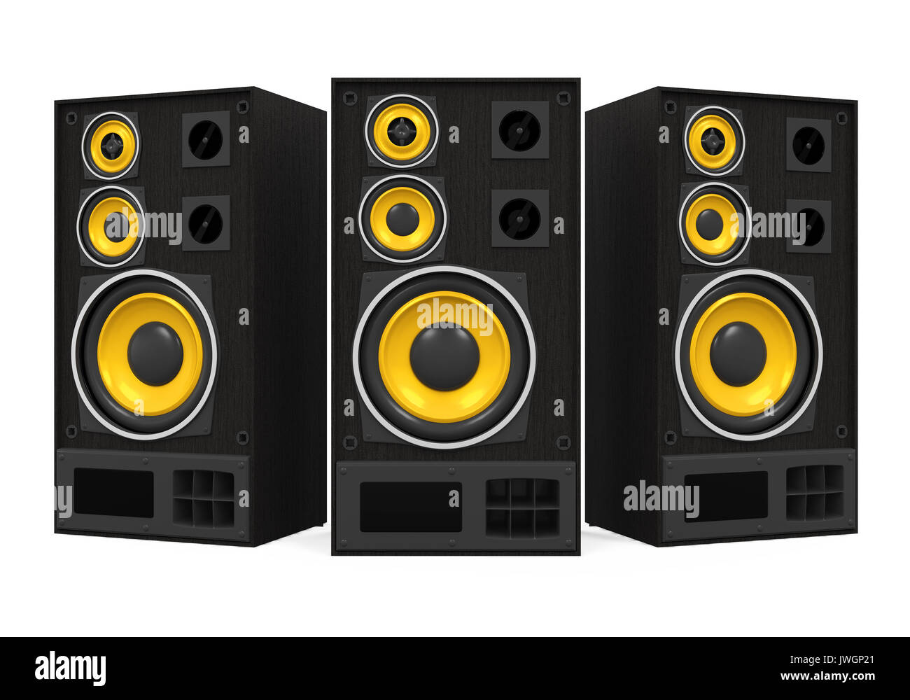 Large Audio Speakers Isolated Stock Photo - Alamy