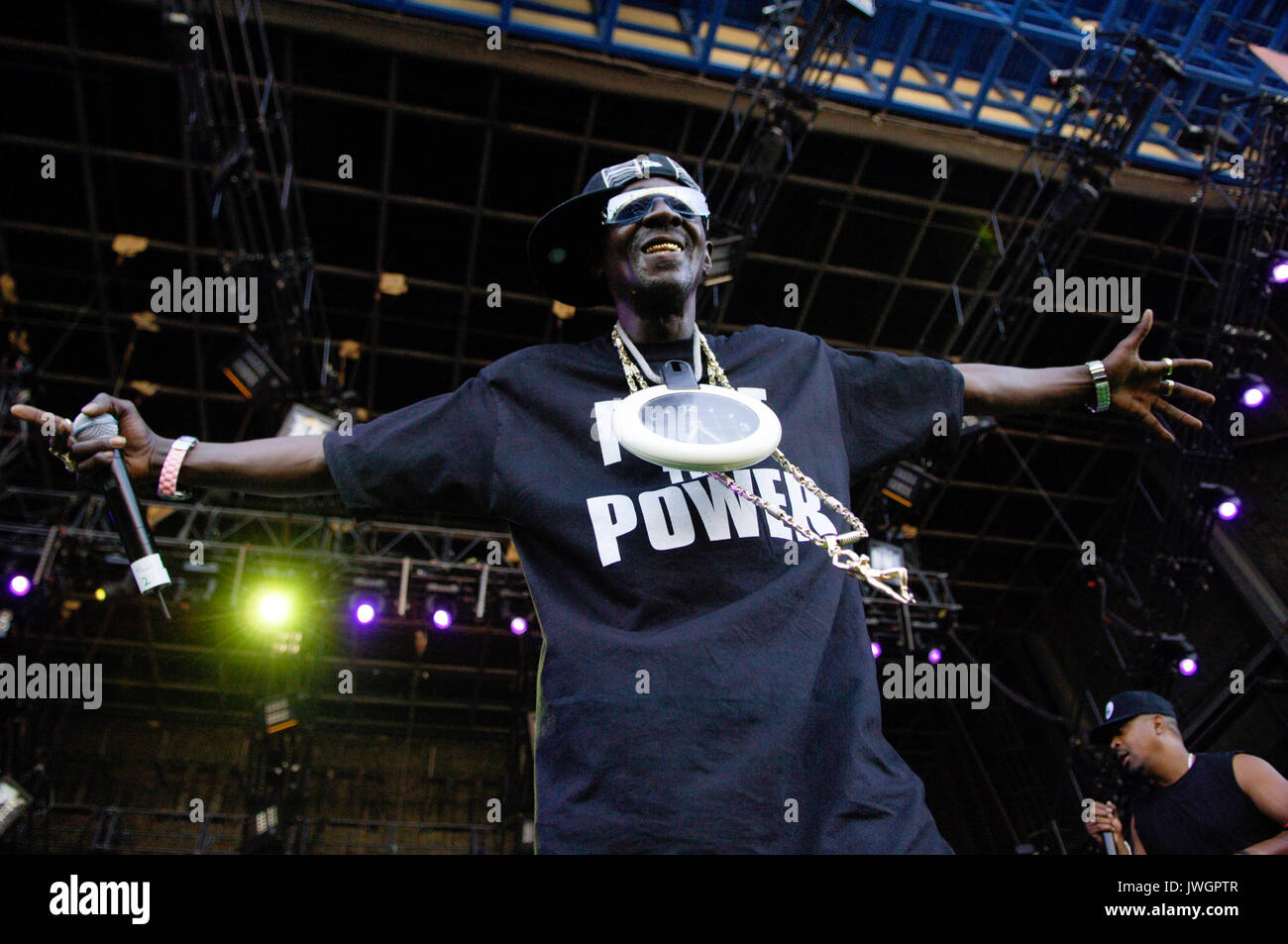 Flavor Flav Public Enemy performs 2007 Rock Bells Festival San ...