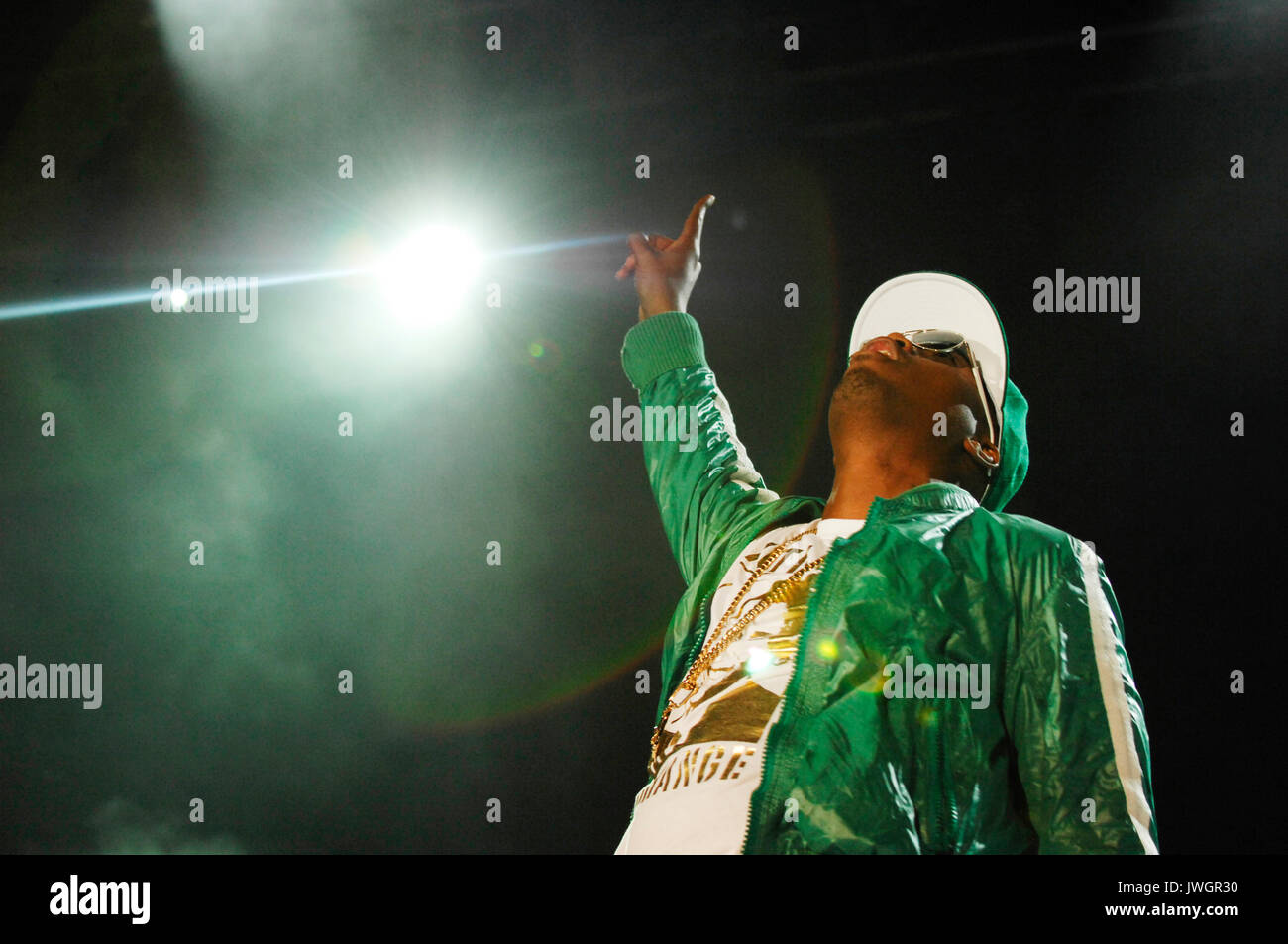 Rapper NAS performing 2008 Rock Bells Glen Helen Pavilion Los Angeles ...