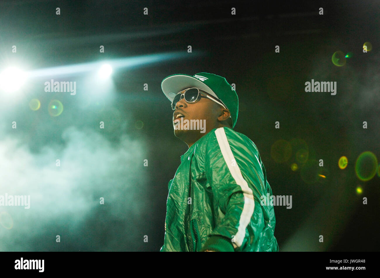 Rapper NAS performing 2008 Rock Bells Glen Helen Pavilion Los Angeles ...
