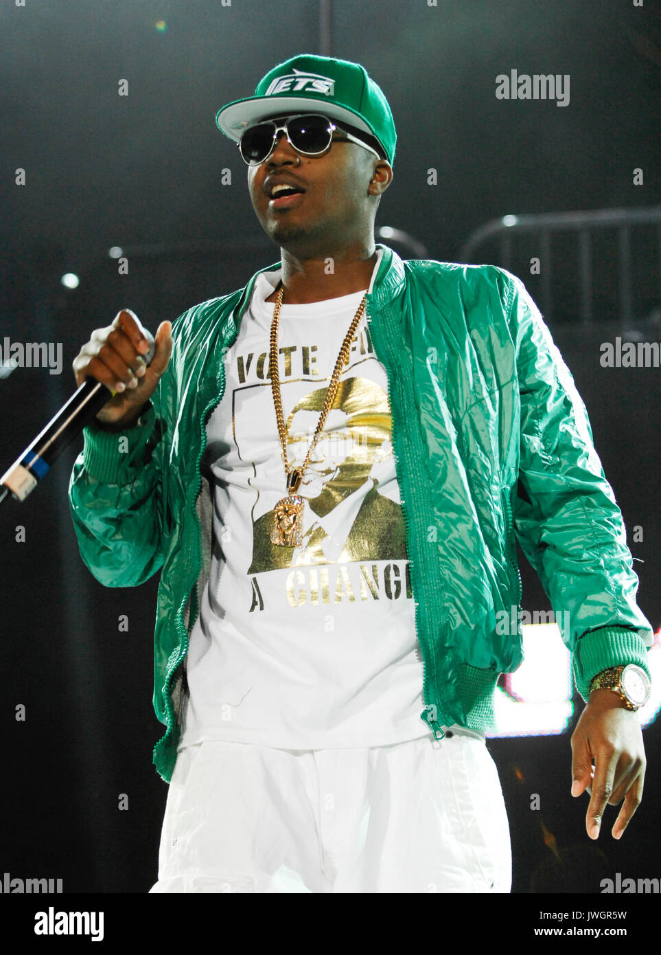 Rapper NAS performing 2008 Rock Bells Glen Helen Pavilion Los Angeles ...