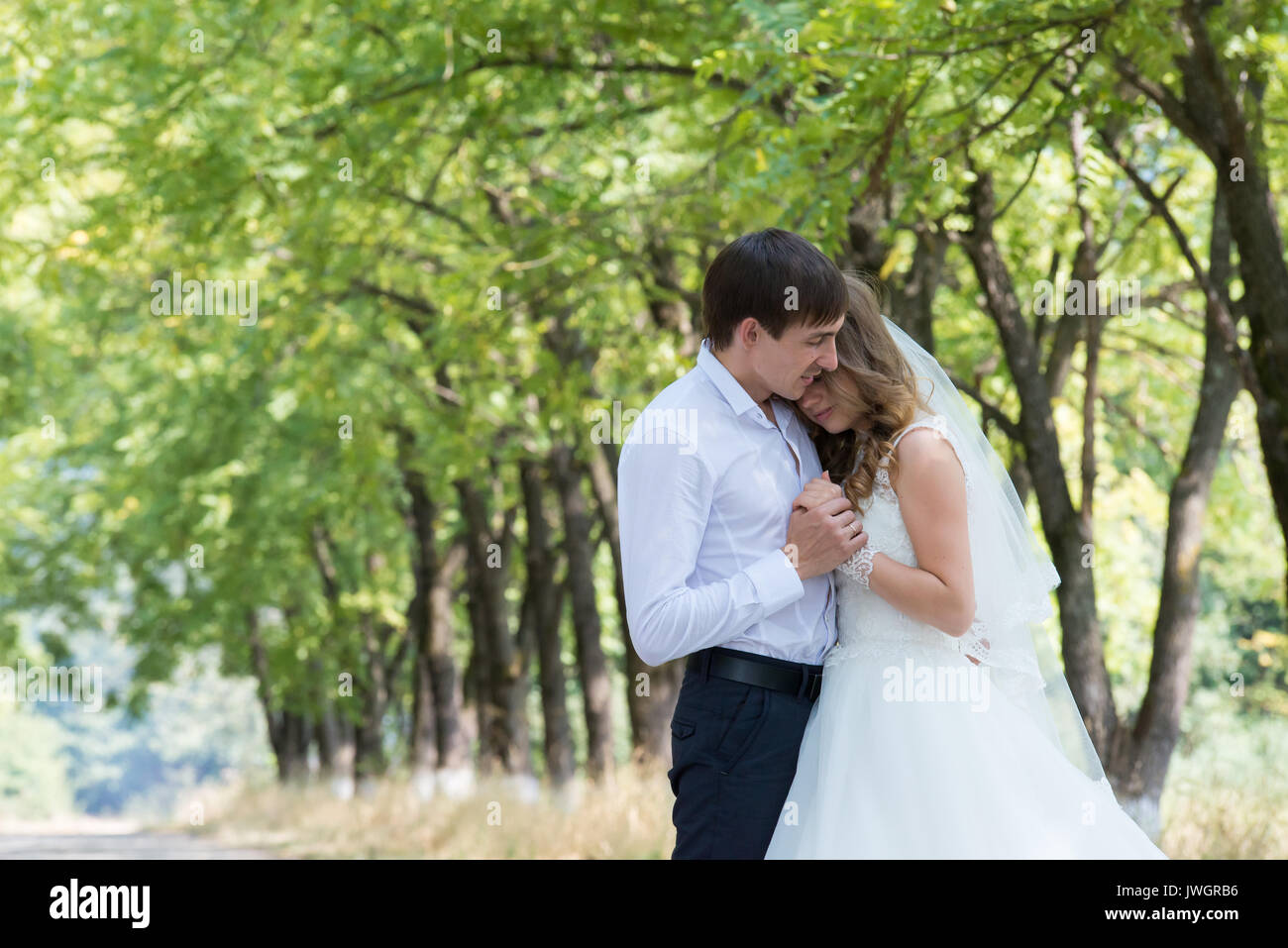 Beautiful married couple in the wedding day Stock Photo - Alamy