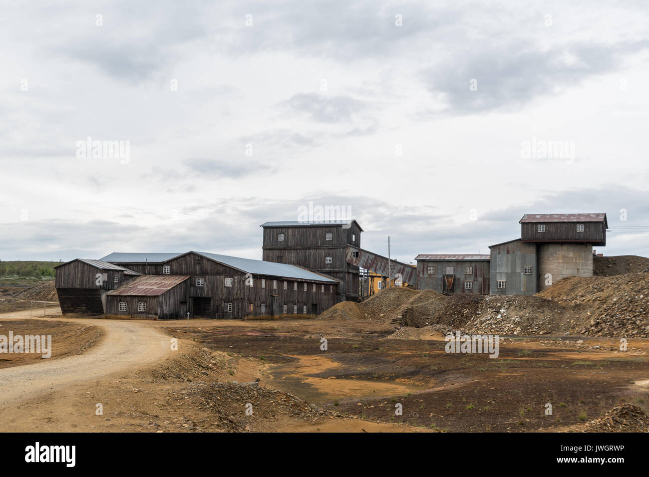 Old abandoned copper mine buildings Stock Photo - Alamy