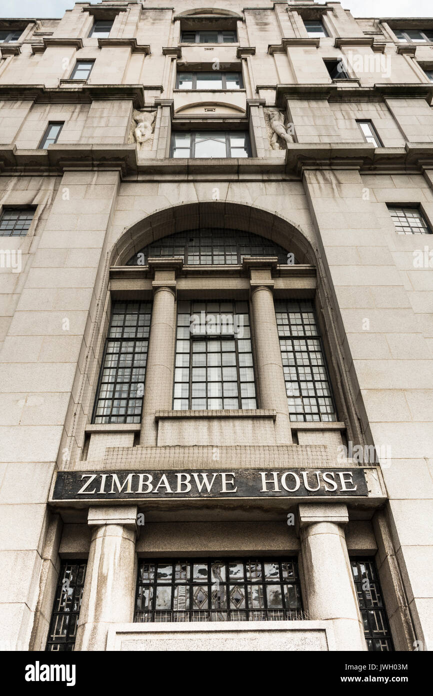 Zimbabwe House, the Embassy of Zimbabwe, Agar Street, London, England ...