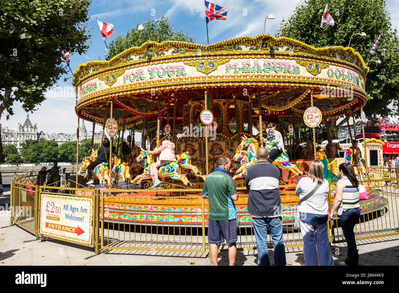 Southbank carousel fairground ride london hi-res stock photography and ...
