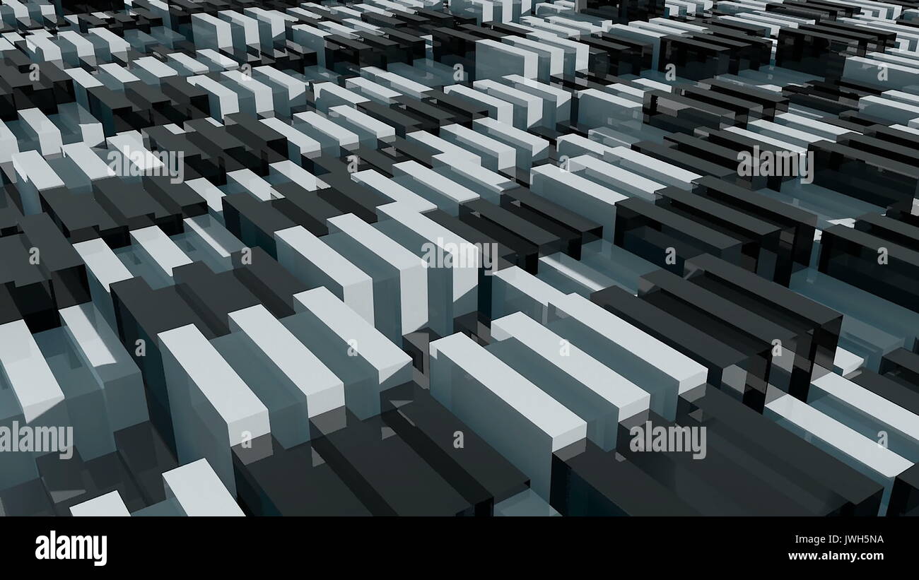 Blocks background. Random animation. Technology background Stock Photo ...