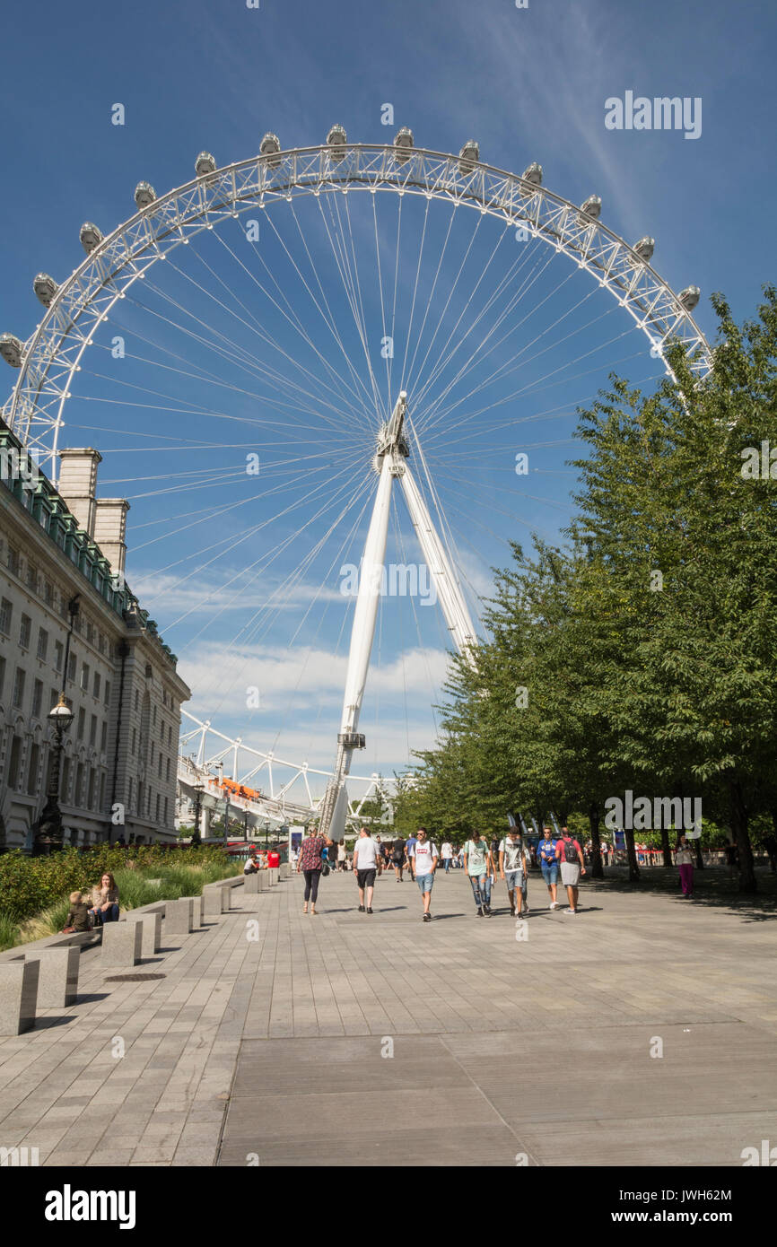 The London Eye - a giant Ferris wheel on the South Bank of the River ...