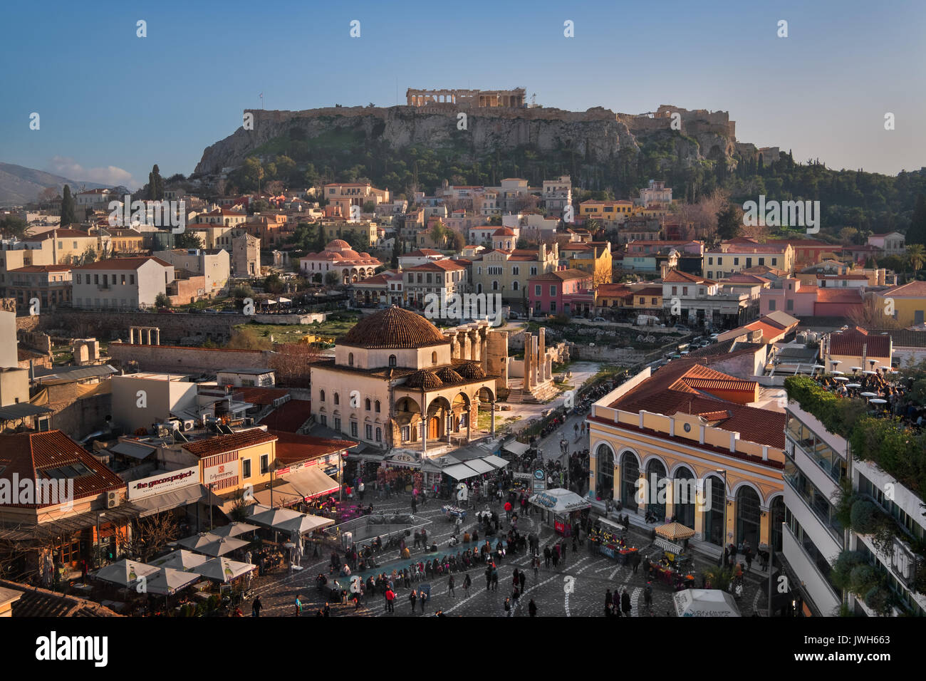 Aerial view of the acropolis in athens hi-res stock photography and images - Alamy
