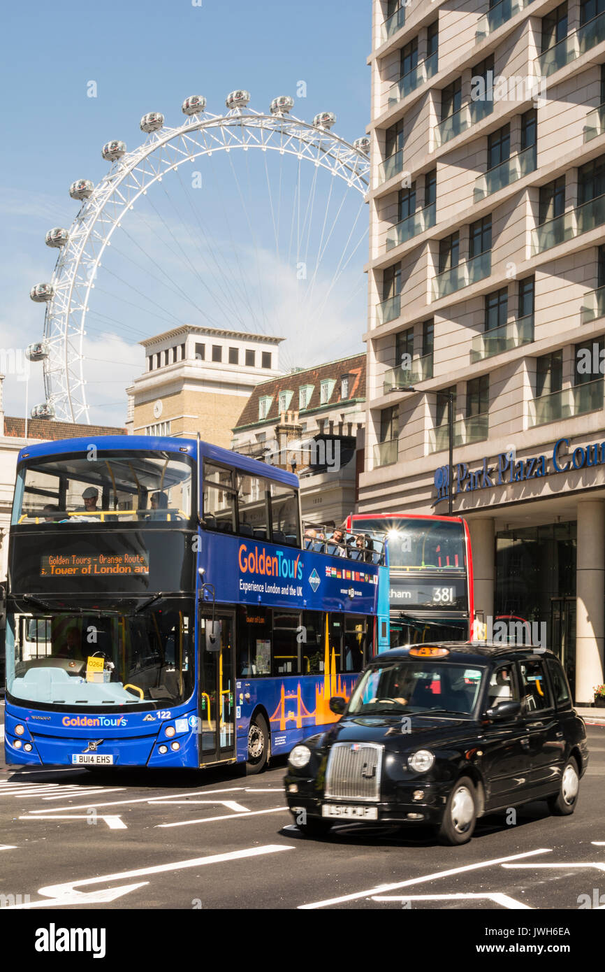 The London Eye - a giant Ferris wheel on the South Bank of the River ...